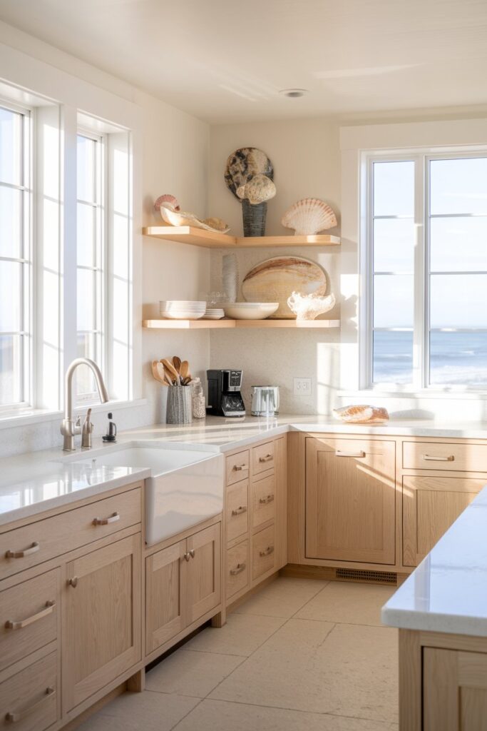 15 Coastal Kitchens With Wooden Cabinets You Will Love! – My Kitchen Inspo