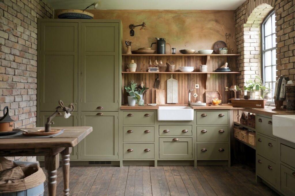 14 Farmhouse Kitchens With Green Cabinets You Will Love! – My Kitchen Inspo