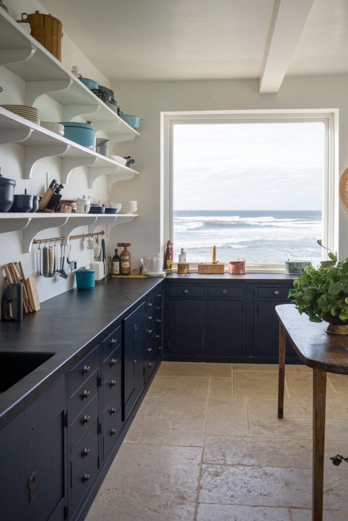 16 Coastal Kitchens With Black Countertops! – My Kitchen Inspo