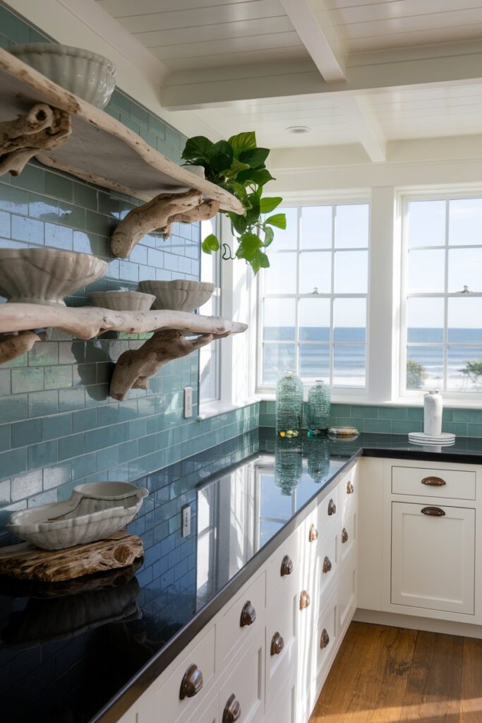 16 Coastal Kitchens With Black Countertops! – My Kitchen Inspo