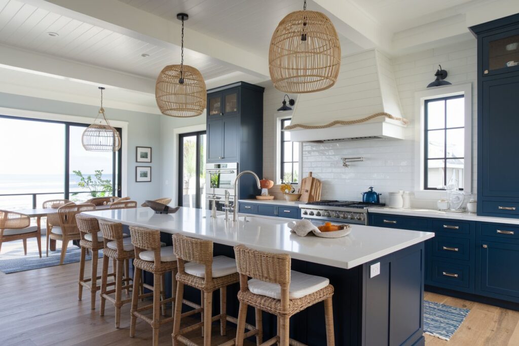 12 Coastal Kitchens With Peninsula Layout You Will Love! – My Kitchen Inspo