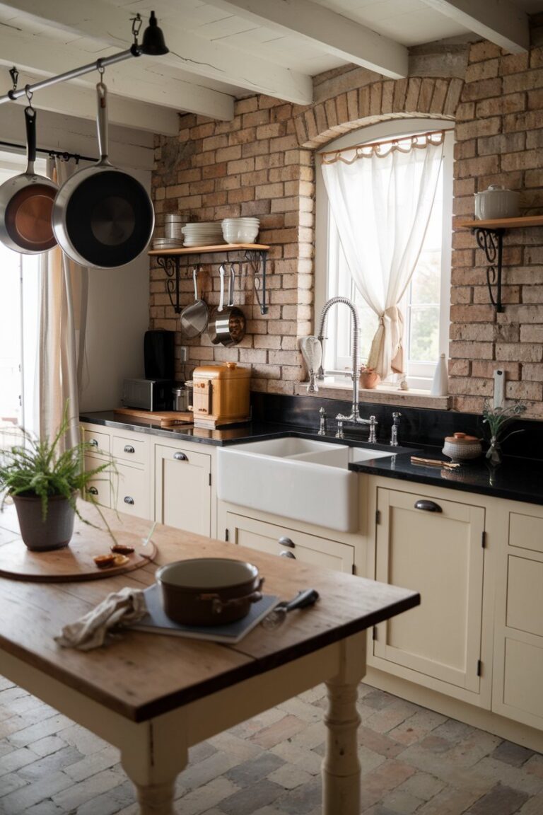 14 Farmhouse Kitchen Interior Designs With Black Countertops! – My ...