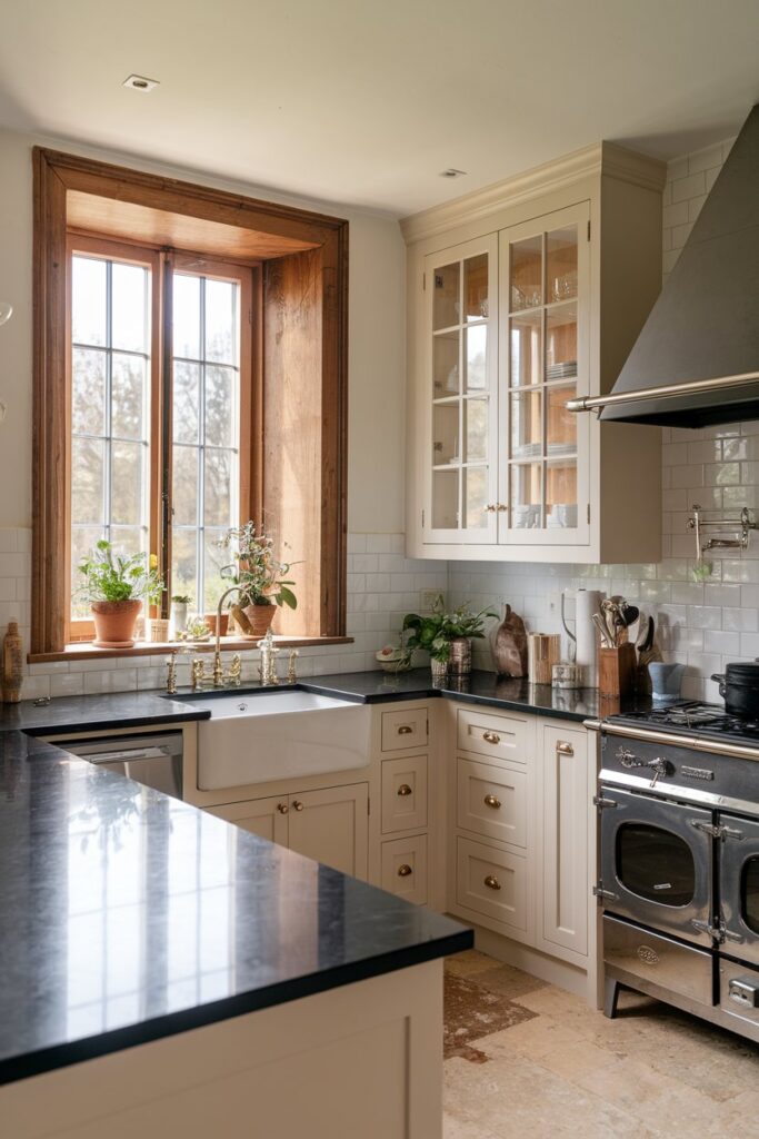 14 Farmhouse Kitchen Interior Designs With Black Countertops! – My ...