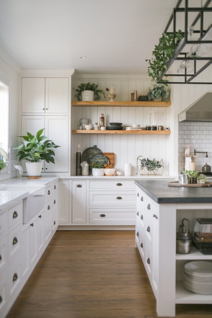 14 Farmhouse Kitchens With Floating Shelves! – My Kitchen Inspo