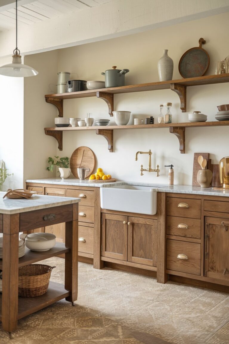 12 Farmhouse Kitchens With Oak Wood Cabinets! – My Kitchen Inspo