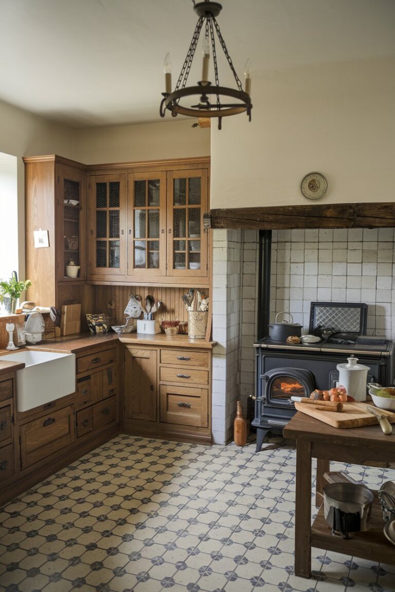12 Farmhouse Kitchens With Oak Wood Cabinets! – My Kitchen Inspo