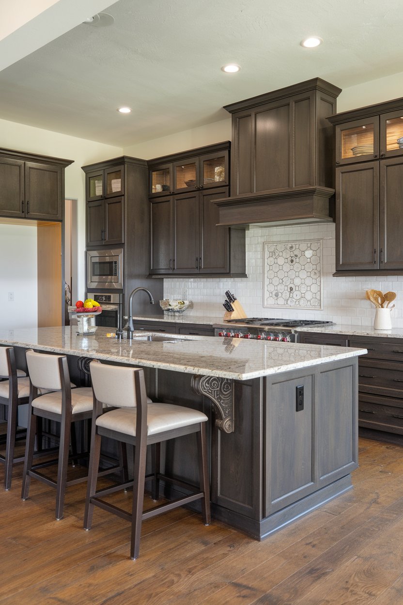 15 Dark Brown Kitchen Cabinets Design Ideas You Will Love! – My Kitchen ...