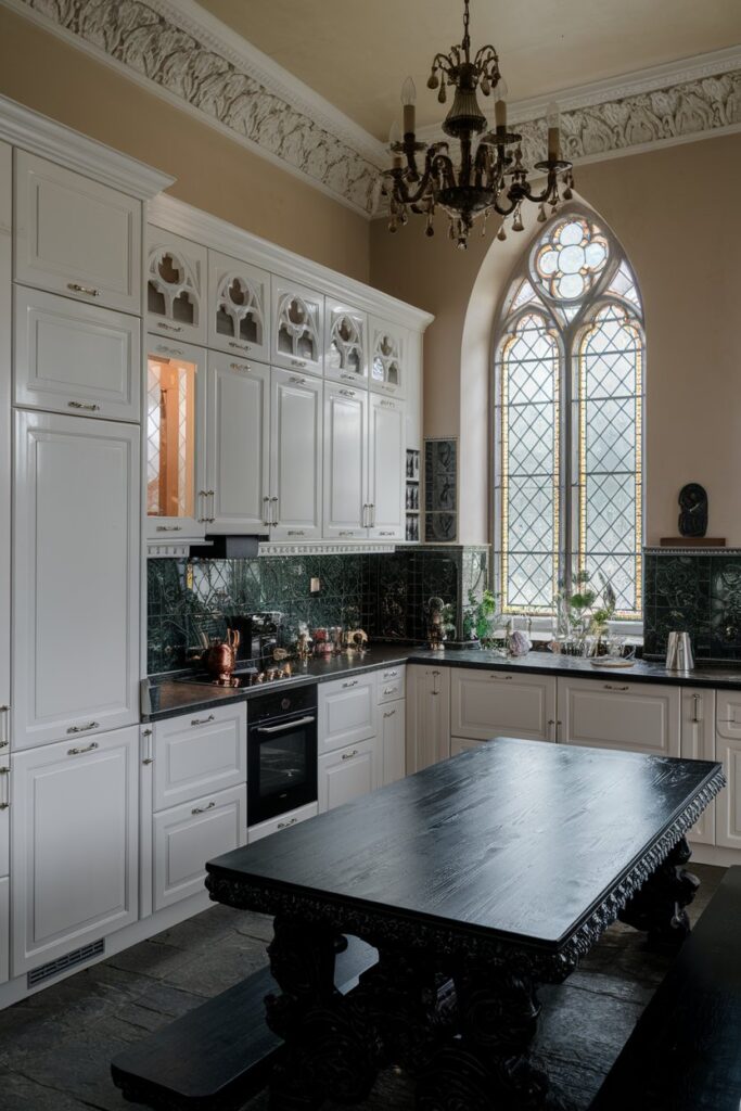 15 Gothic Kitchens with White Cabinets: Timeless Style for a Modern ...