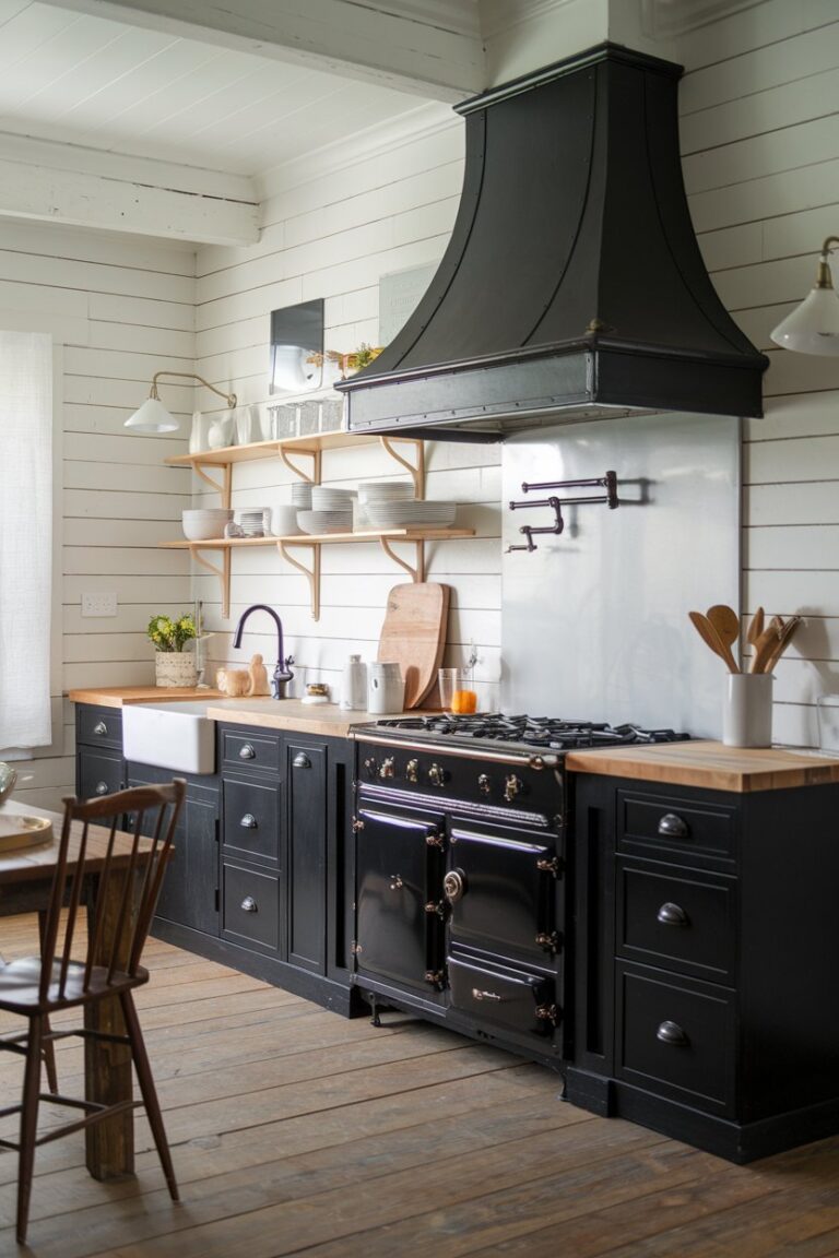 14 Black Farmhouse Kitchen Designs for a Bold Yet Timeless Look – My ...