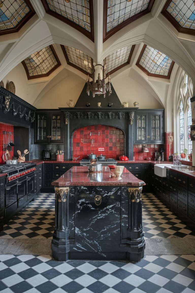 14 Gothic Kitchens with an Island Perfect for Bold and Unique Spaces ...