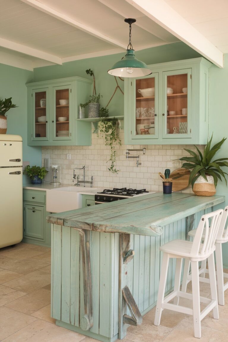 16 Green Kitchens with Wood Cabinets: Inspiring Ideas for a Warm and ...