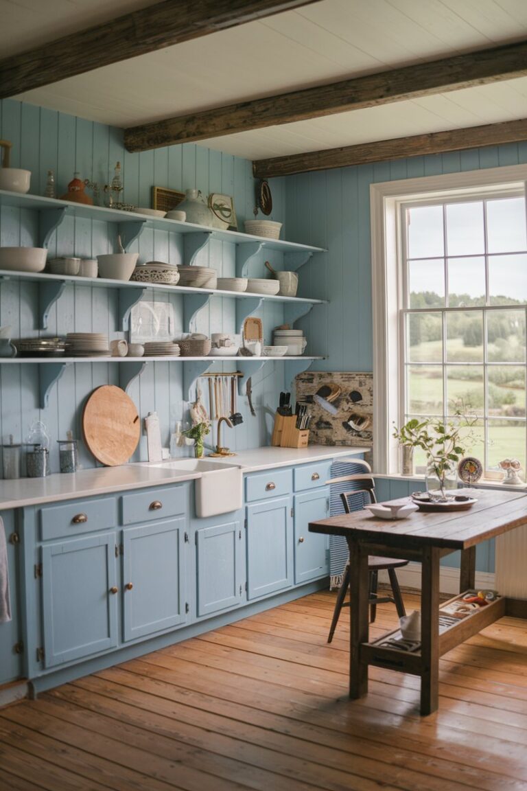 14 Blue Farmhouse Kitchen Designs for a Cozy and Timeless Look – My ...