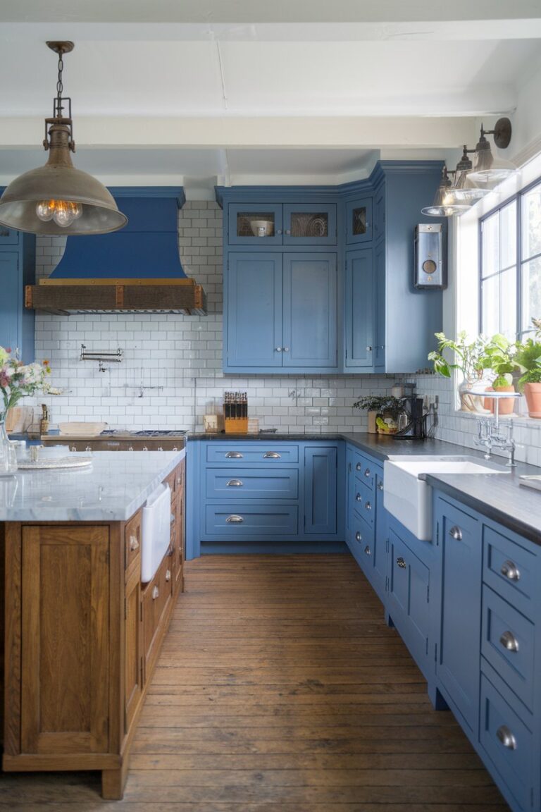 14 Blue Farmhouse Kitchen Designs for a Cozy and Timeless Look – My ...