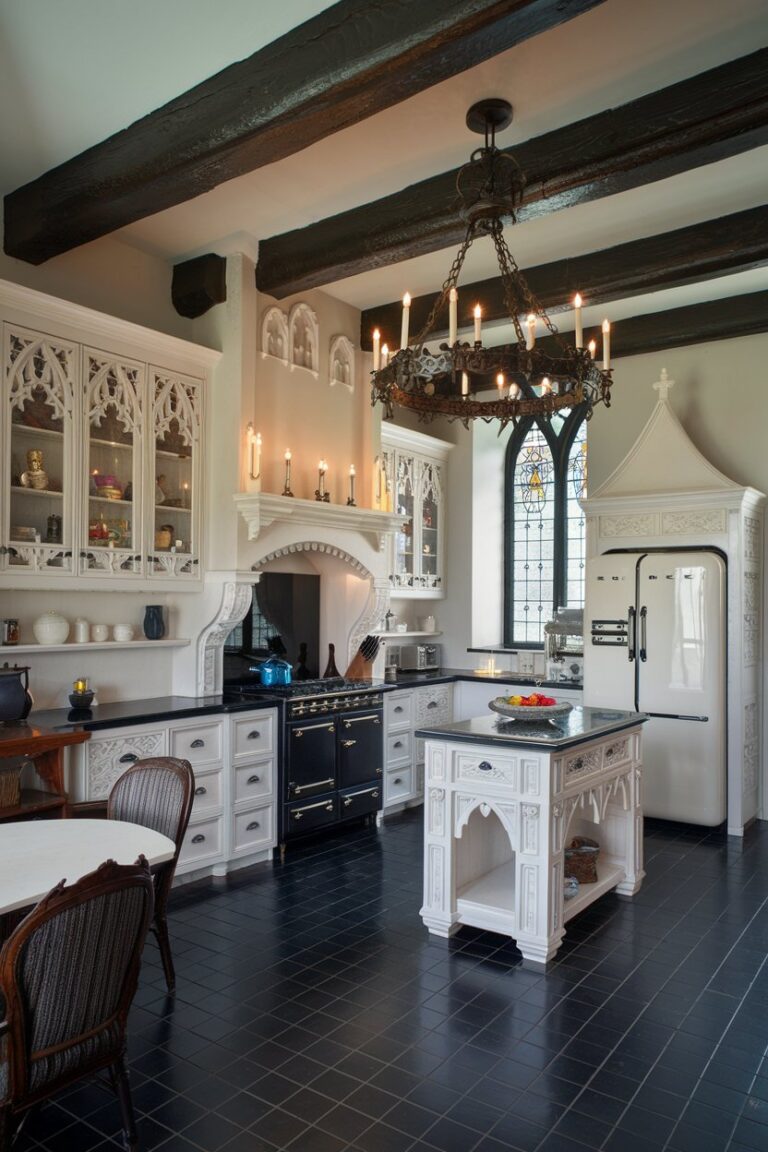 15 Gothic Kitchens with White Cabinets: Timeless Style for a Modern ...