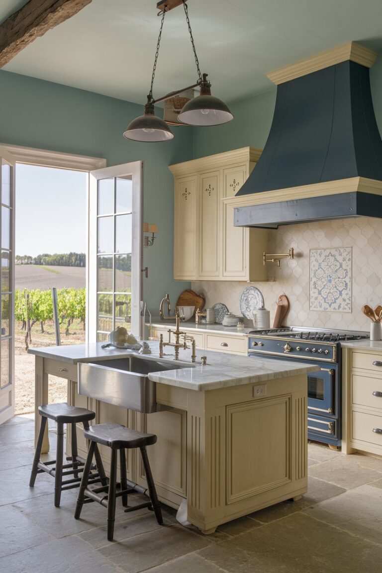 14 Farmhouse Kitchens with French Doors for a Light and Airy Home – My ...