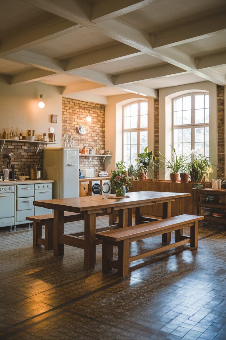 16 Farmhouse Kitchens with Kitchen Table Designs to Inspire Your Space ...