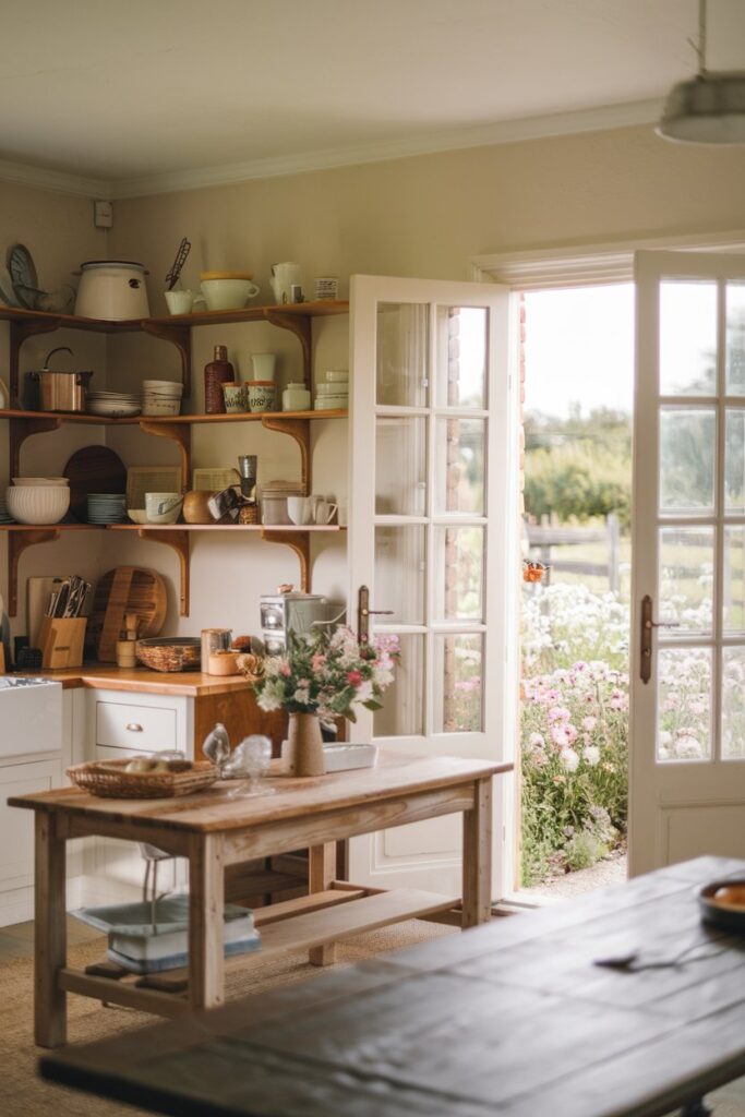 14 Farmhouse Kitchens with French Doors for a Light and Airy Home – My ...