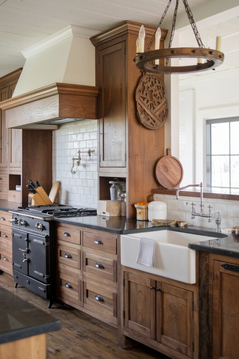 14 Farmhouse Kitchens with Hickory Cabinets: Inspiring Ideas for Rustic ...