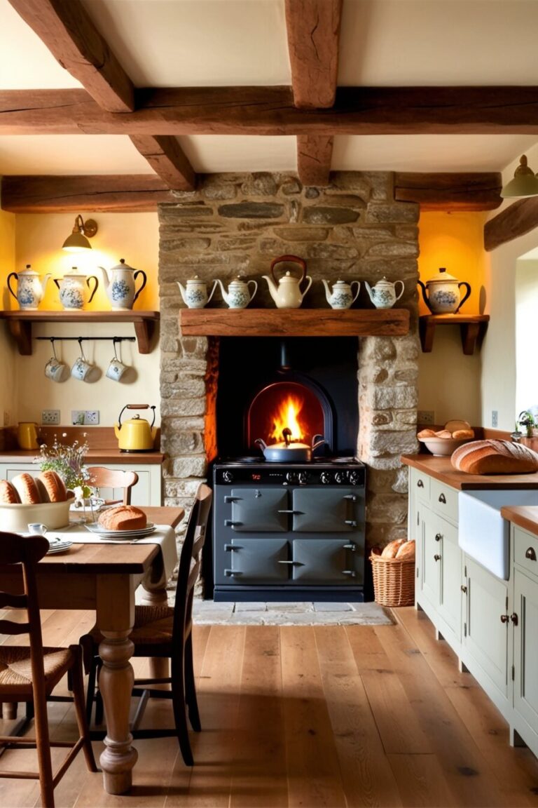 13 English Cottage Kitchens with a Fireplace For Your Inspiration! – My ...