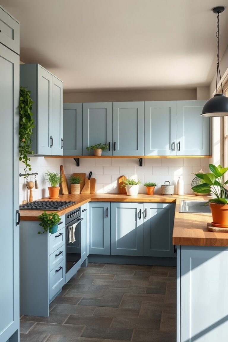 16 Modern Kitchens With Light Blue Cabinets For Your Inspiration! – My ...
