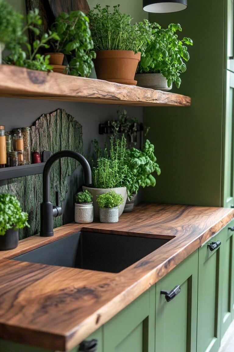 17 Green Kitchens with wooden countertops for your inspiration! – My ...