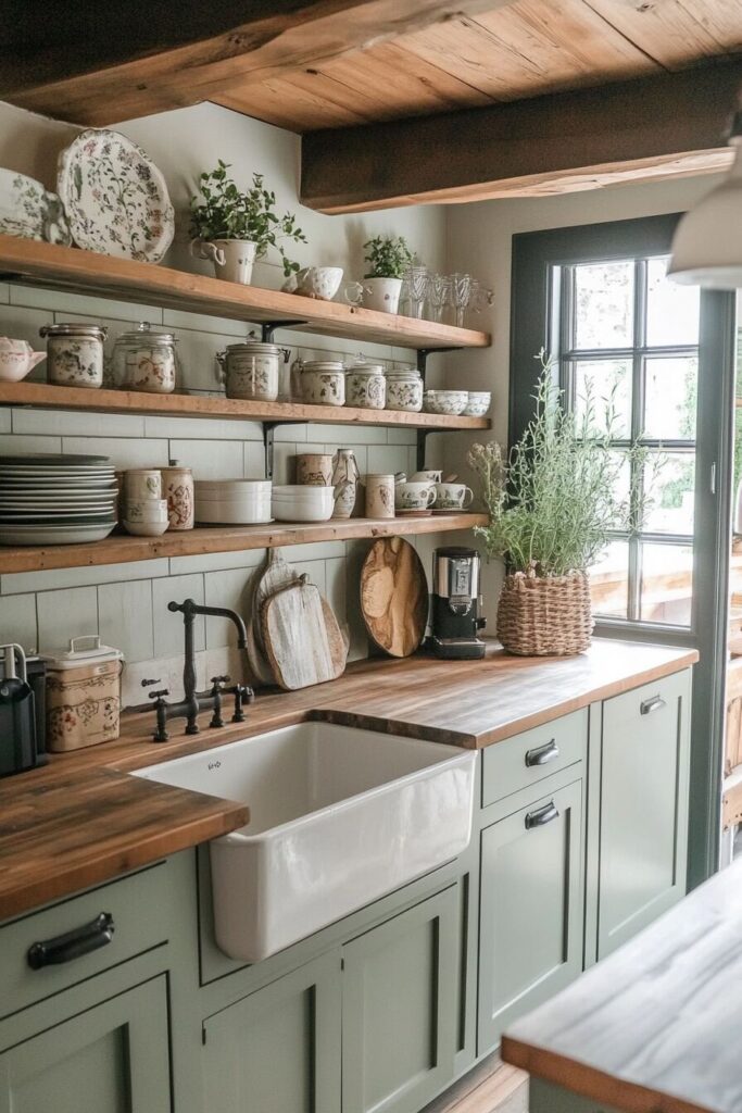 17 Green Kitchens with wooden countertops for your inspiration! – My ...