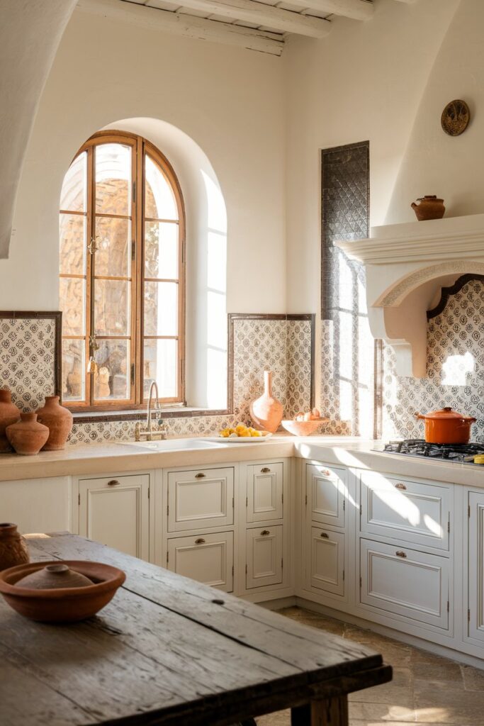 15 Mediterranean Kitchen Designs with White Cabinets: Inspiring Spaces ...