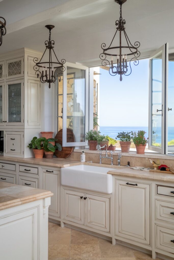 15 Mediterranean Kitchen Designs with White Cabinets: Inspiring Spaces ...